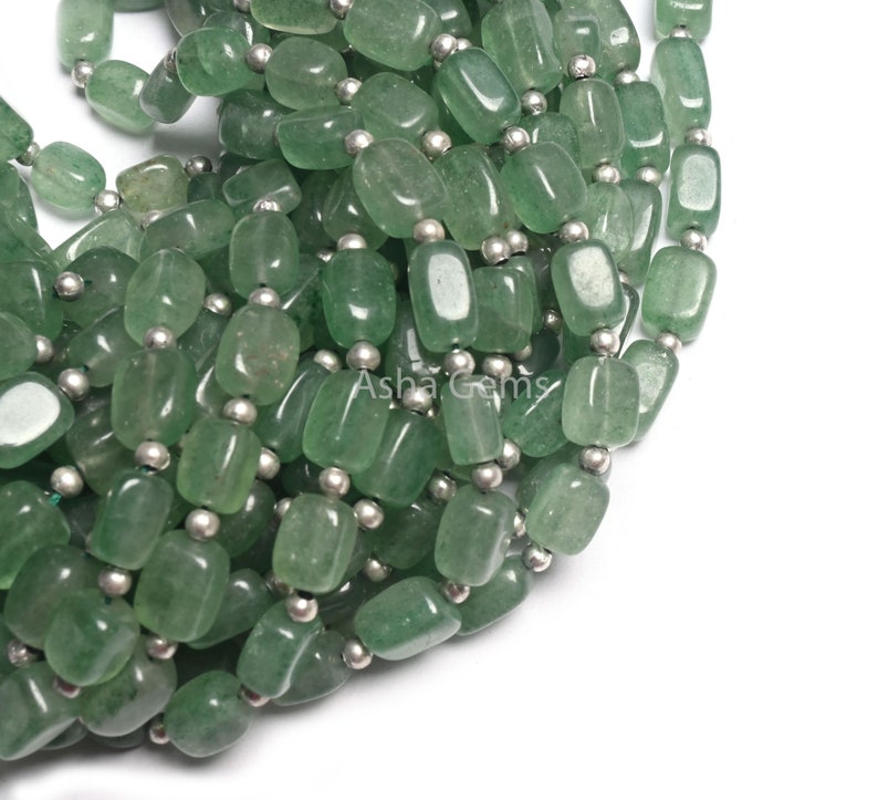 Fine Green Strawberry Quartz Smooth Rectangle Shape Beads,Natural ...
