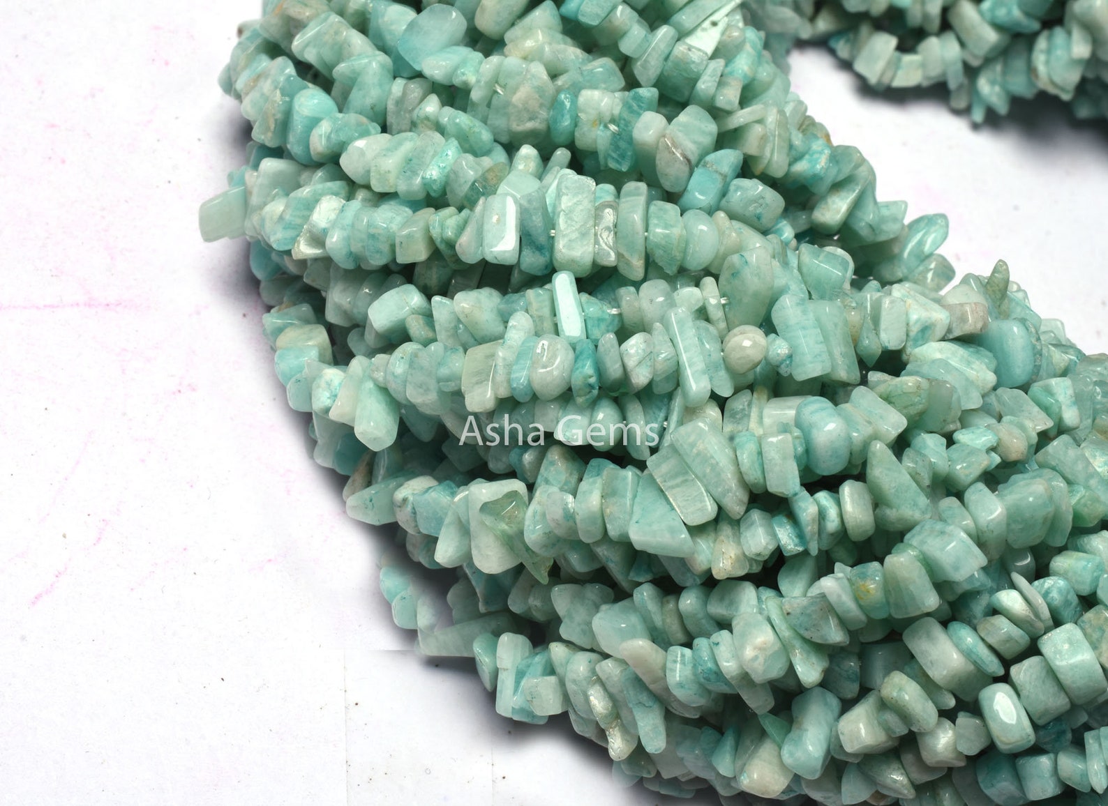 Natural Blue Amazonite Uncut Chip Beads34 Inch Strand - Etsy