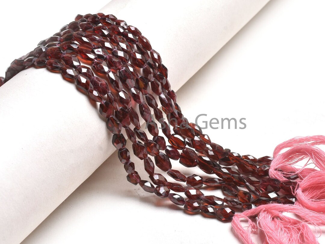 Beautiful Garnet Indian Cut Oval Briolette Beads, Natural Red Garnet ...