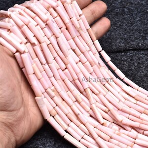Beautiful Pink Opal Faceted Pipe Shape Beads, AAA Pink Opal Fancy Pipe ...