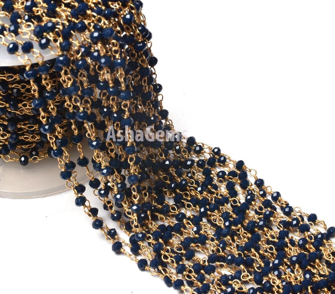 1351050 Ft Blue Sapphire Hydro Faceted Rondelle Beaded - Etsy