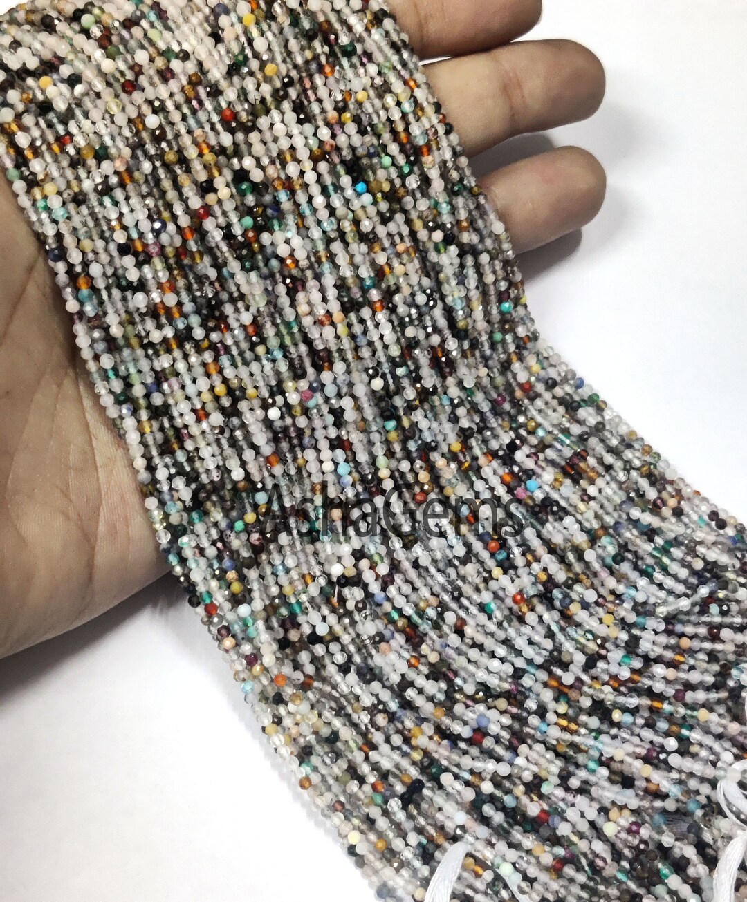 Beautiful Multi Gemstone Micro Cut Beads13 Strand - Etsy