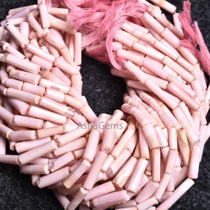 Beautiful Pink Opal Faceted Pipe Shape Beads, AAA Pink Opal Fancy Pipe ...