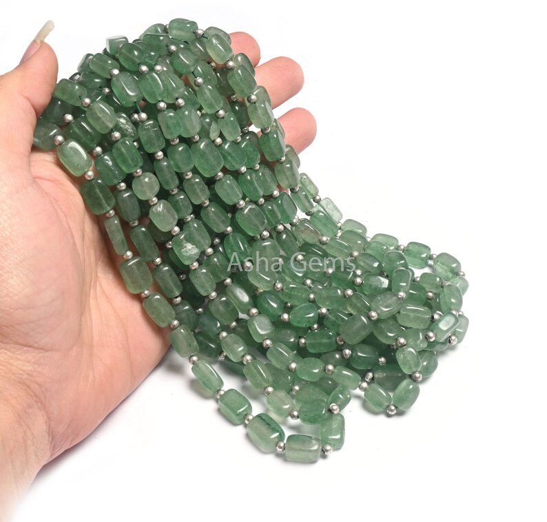 Fine Green Strawberry Quartz Smooth Rectangle Shape Beads,Natural ...