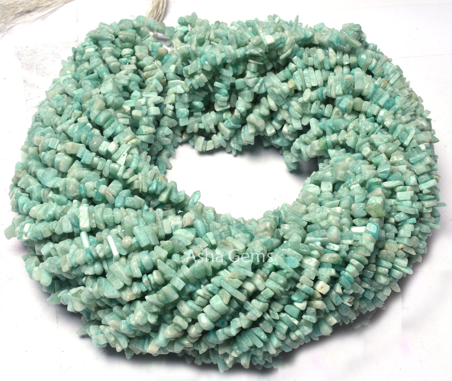 Natural Blue Amazonite Uncut Chip Beads34 Inch Strand - Etsy