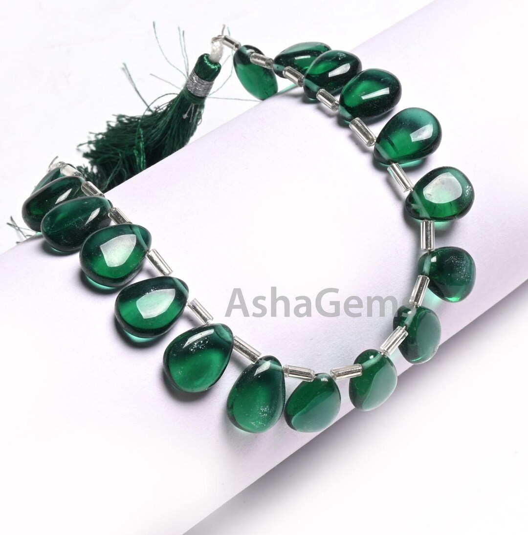 Amazing AAA Green Quartz Hydro Smooth Pears Handmade Beads,9-12 Mm ...