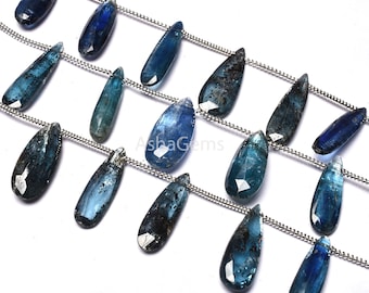 Natural Blue Kyanite Stick Beads Kyanite Blue Gemstone Blades Beads Blue Beads for Necklace 11 ...