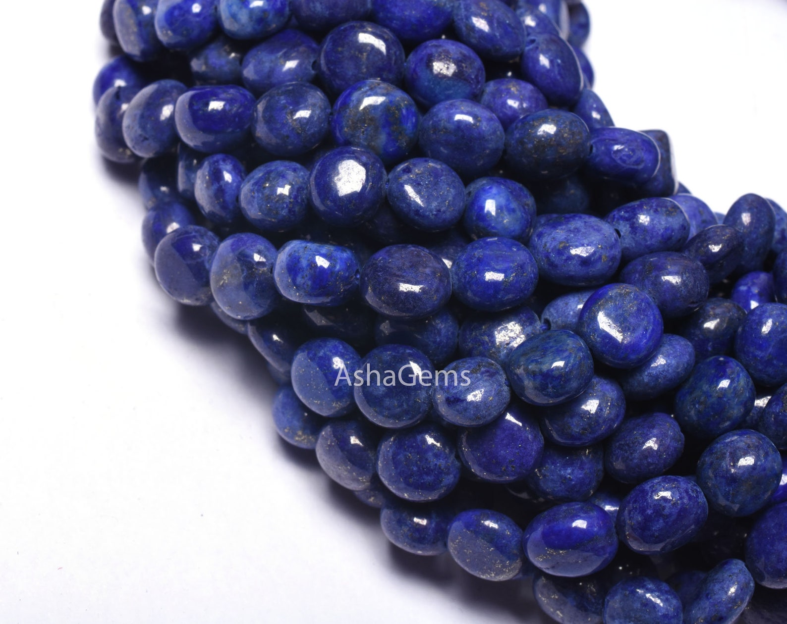 Beautiful Lapis Smooth Coin Shape Beads13 Strand - Etsy