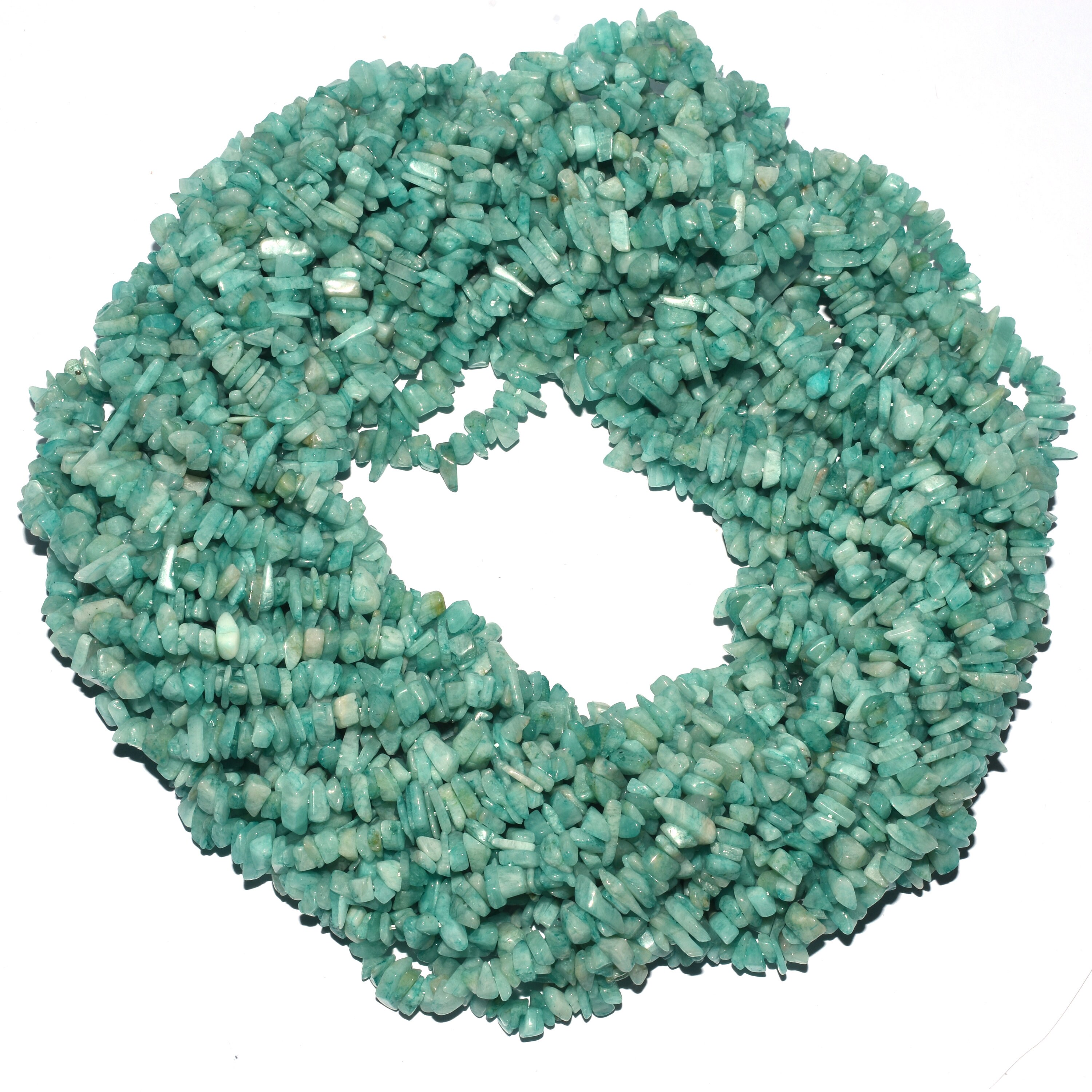 Natural Blue Amazonite Uncut Chip Beads34 Inch Full Strand | Etsy