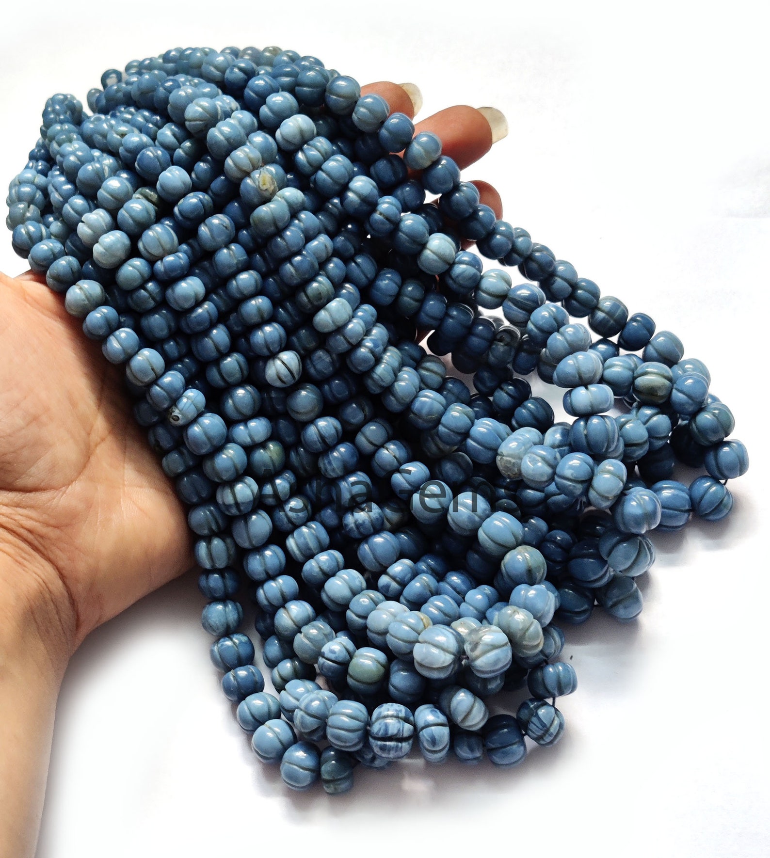 Beautiful Blue Oregon Opal Carved Watermelon Shape - Etsy