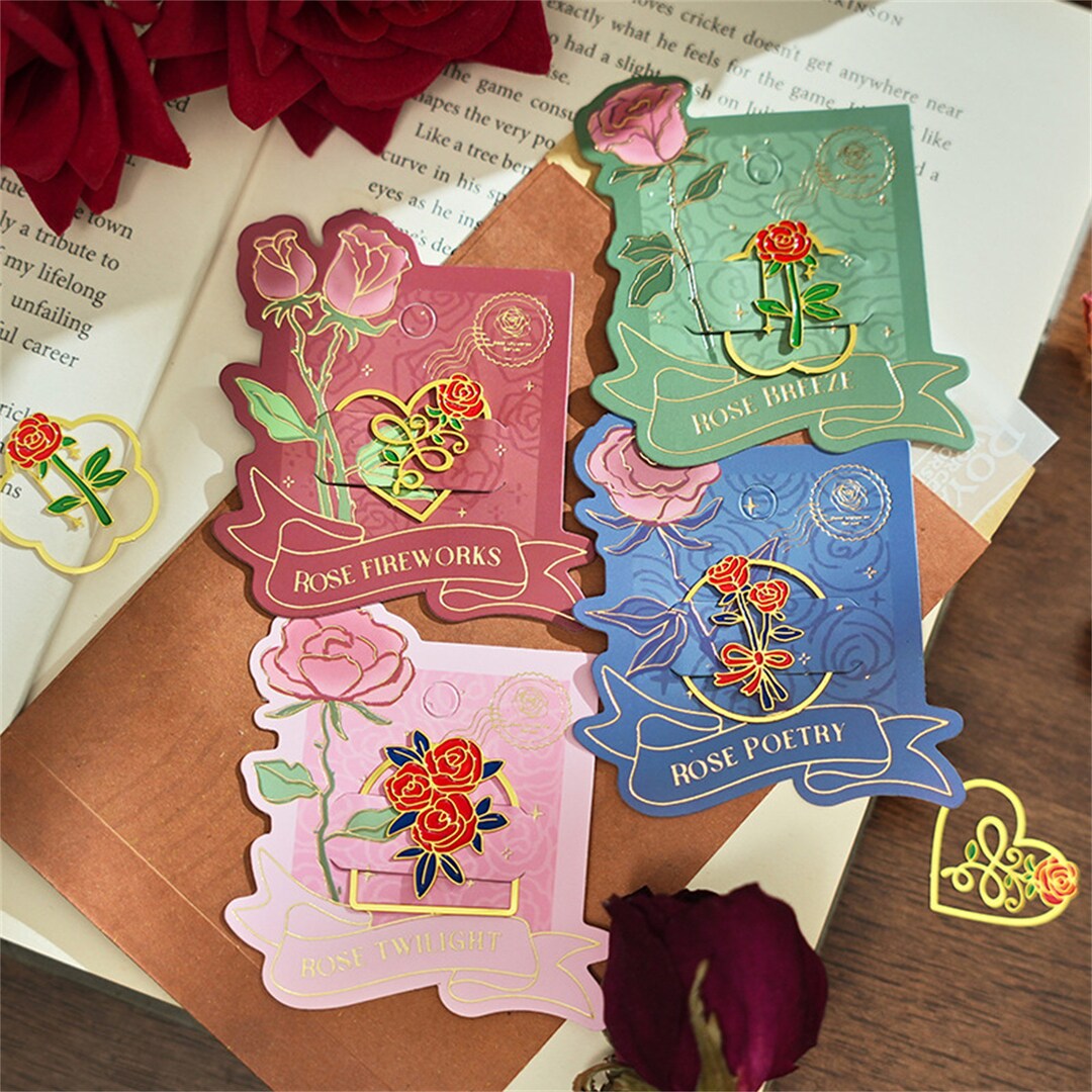 Vintage Metal Rose Bookmarks Rose Series Bookmarks Metal - Etsy