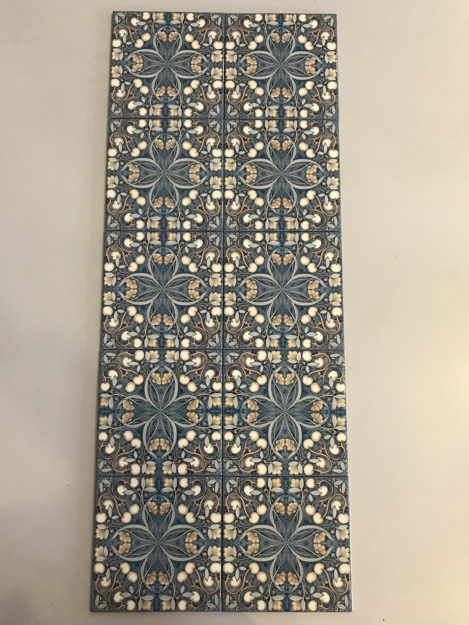Ceramic Tile Art Nouveau Blue Flower / Aesthetic Ceramic Tile / New ...