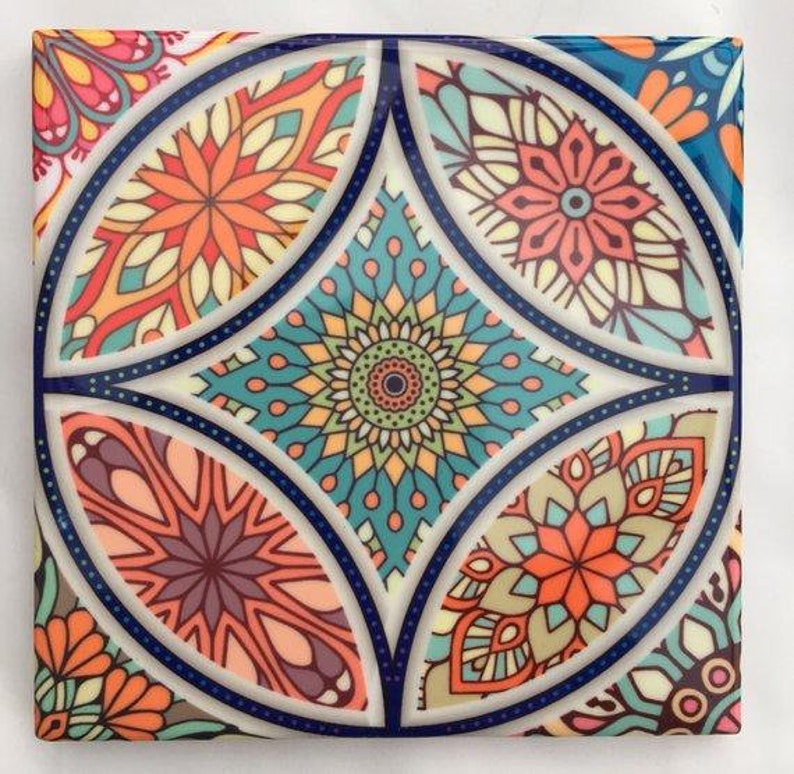 Modern Mandala Aesthetic Ceramic Tile Art, Wall Tiles Decoration ...