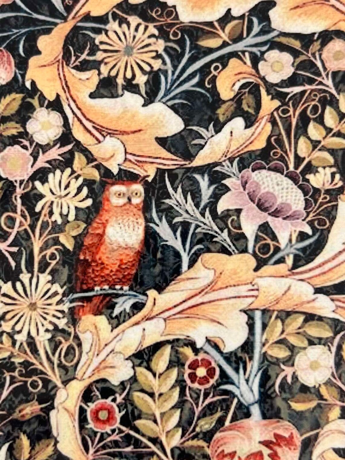 Ceramic Tile Art Nouveau Owl Tapestry Ceramic Tile, Wall Art Tile ...