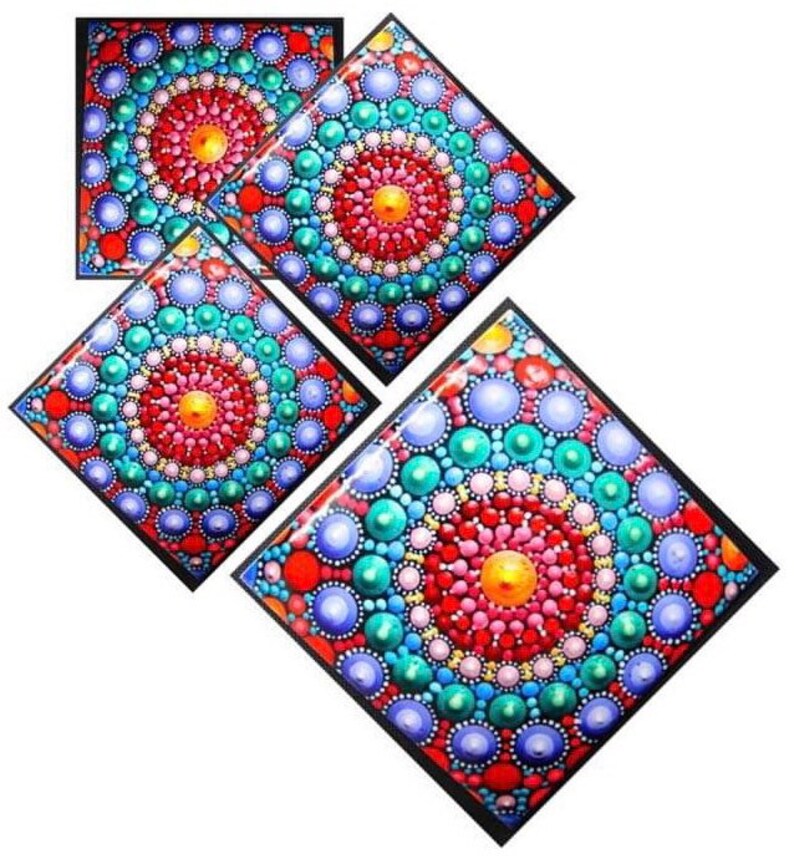Ceramic Tile Mandala Art, Mexican Art Coaster, House Wall Decor ...
