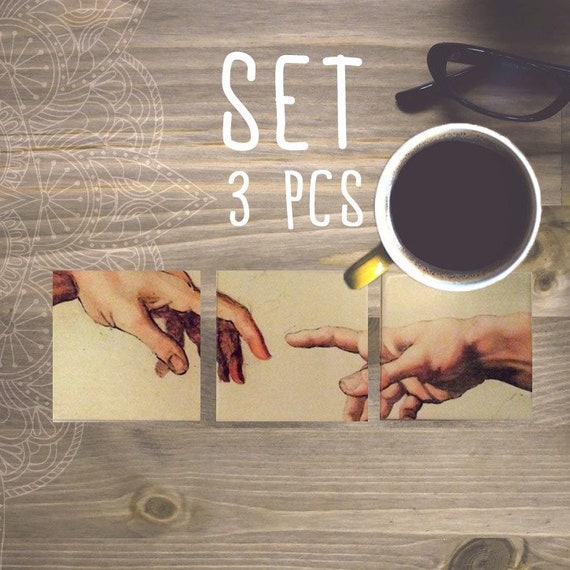 Set 3 the Creation of Adam / Mural Art Tiles / Michelangelo - Etsy