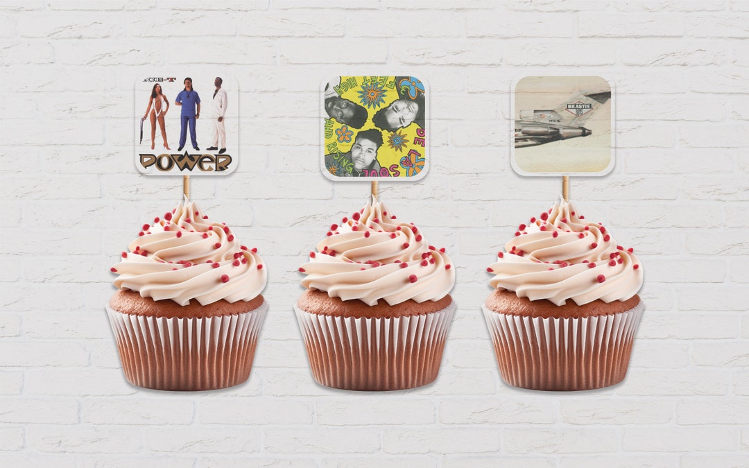80s Hip Hop Album Cupcake Toppers, Hip Hop Party Decor, Printable 80s ...