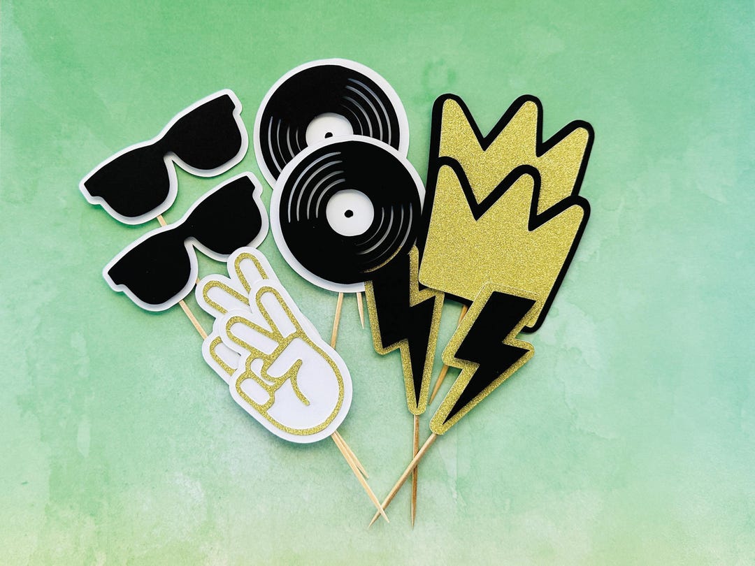 Hip Hop Cupcake Toppers, Rap Birthday Cupcake Topper, Hip Hop Party ...