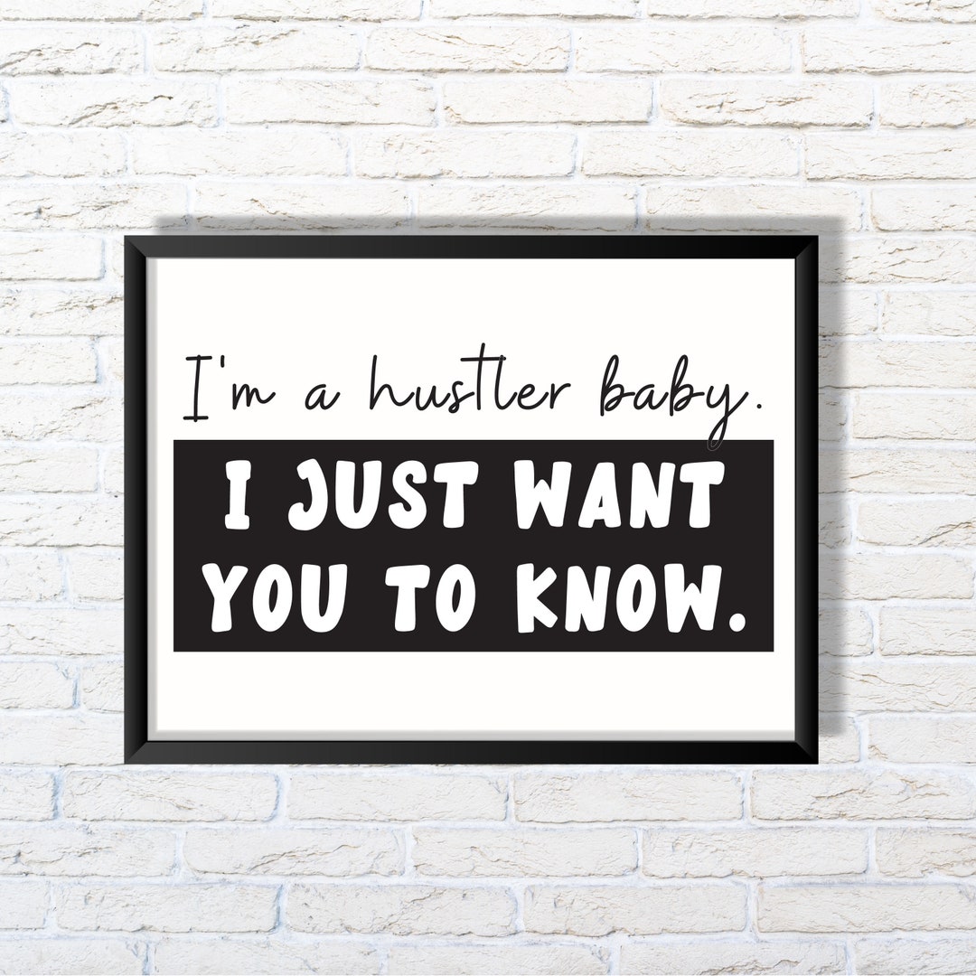 Hustler Baby Poster, Hip Hop Birthday Sign, Hip Hop Party Decor, Rap ...