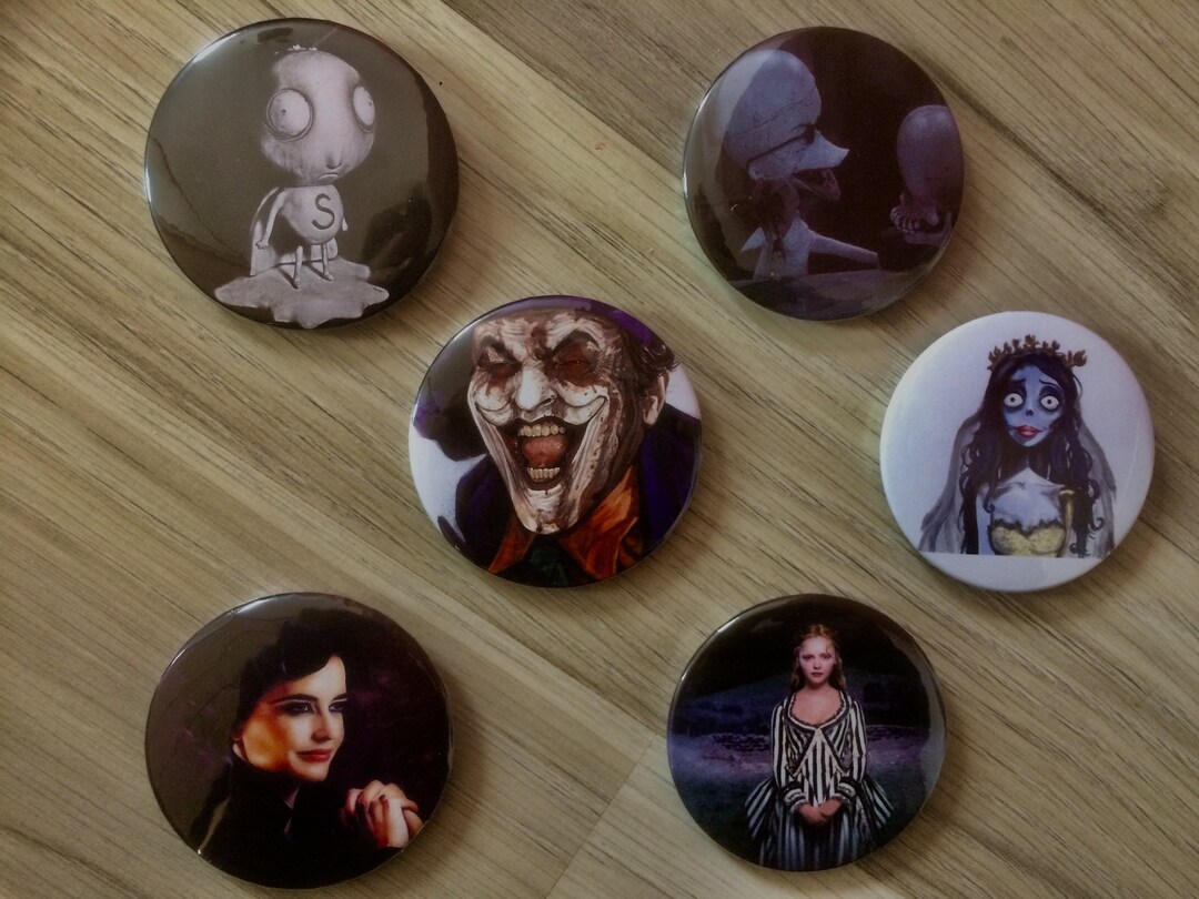 Tim Burton Badge Set - Etsy