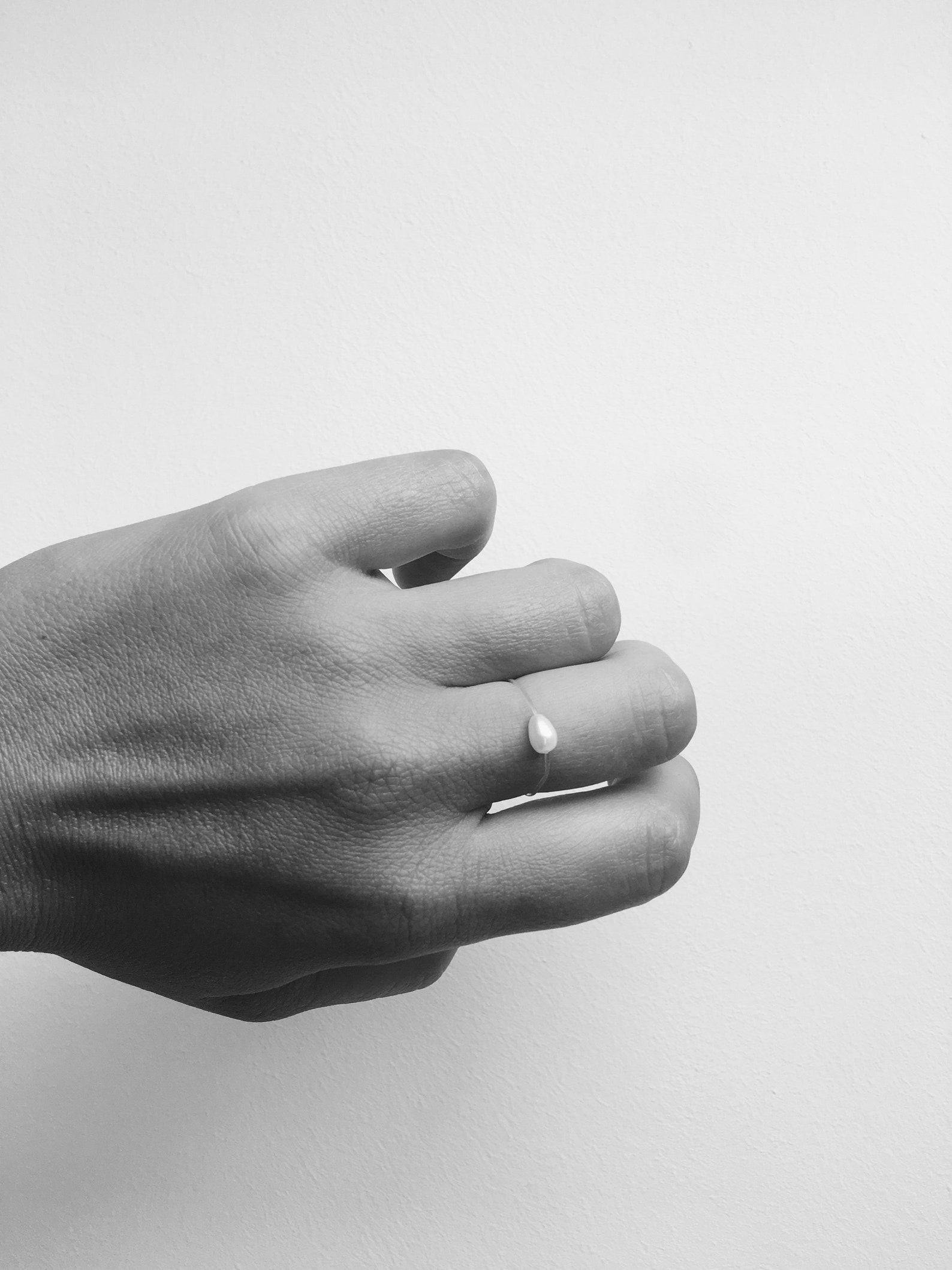 Tiny Pearl Ring Pearl Ring White Pearl Ring Floating Pearl - Etsy