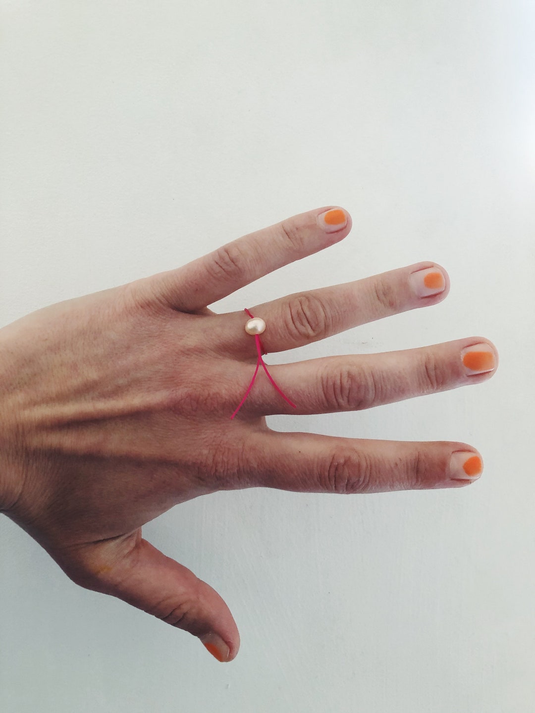 Floating Pearl Ring, Adjustable Size Ring, Ring With Pearl, Illusion ...