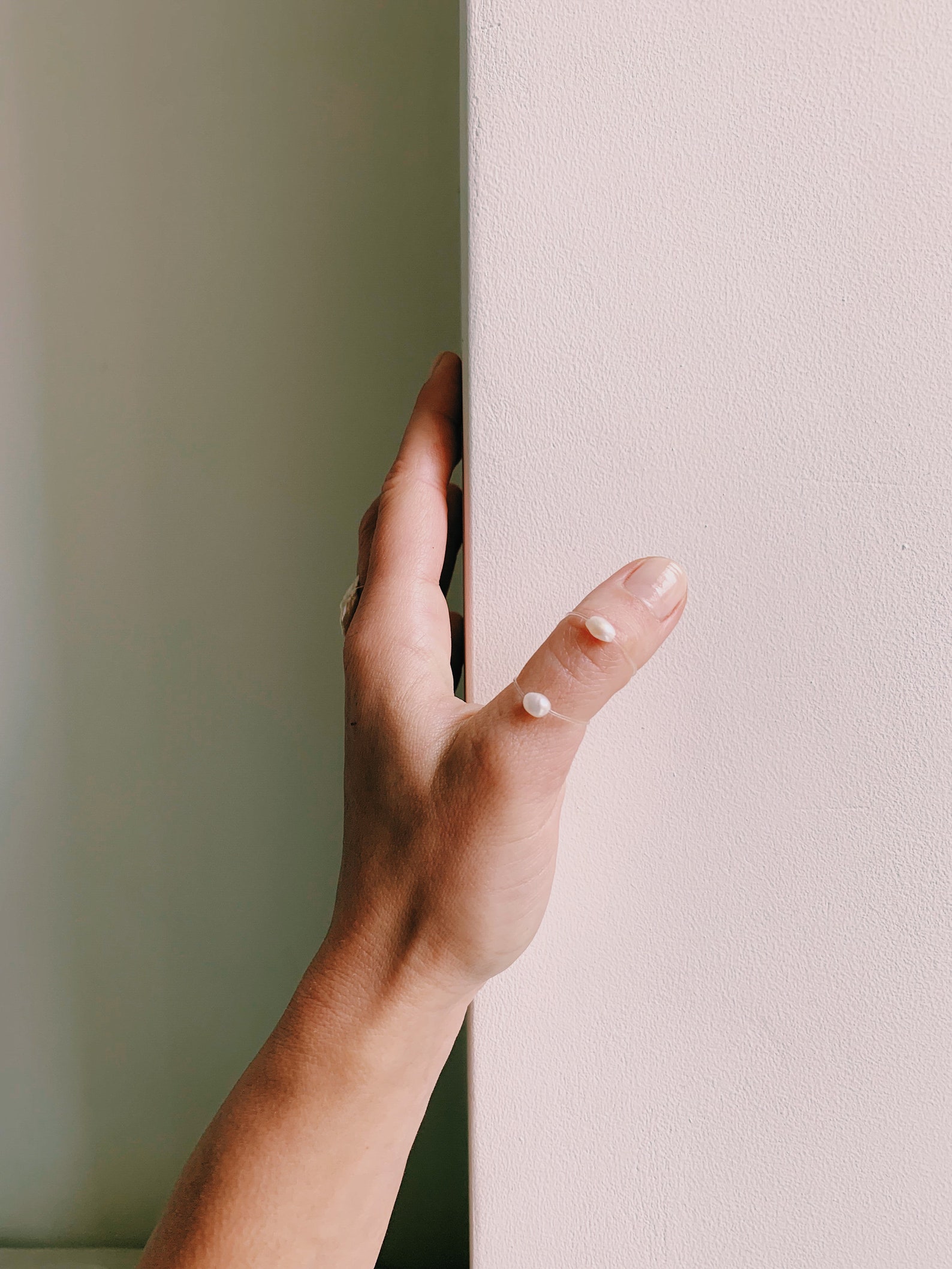 Tiny Pearl Ring Pearl Ring White Pearl Ring Floating Pearl - Etsy