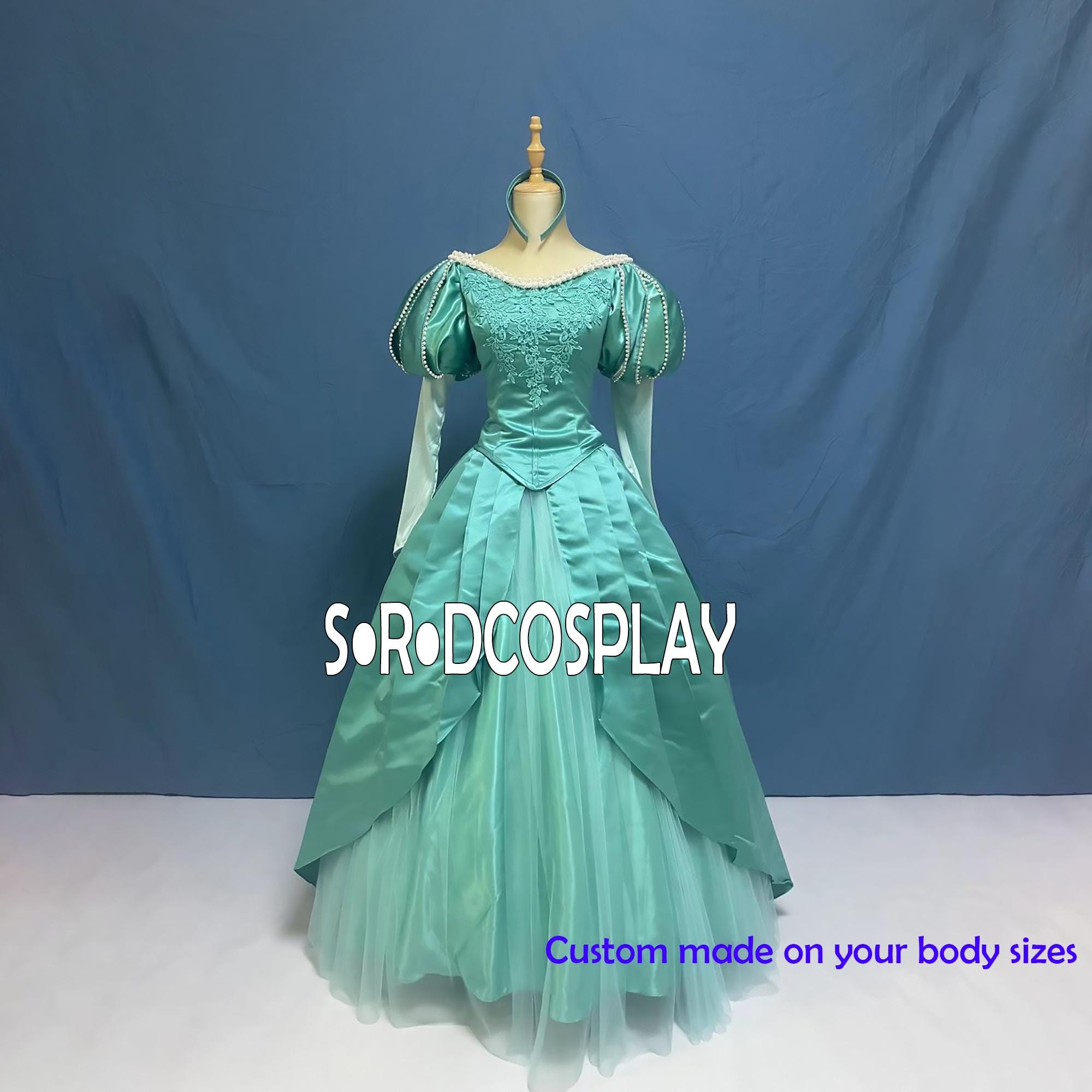 Ariel Dress Woman Girls Princess Ariel Cosplay the Little Mermaid Ariel ...