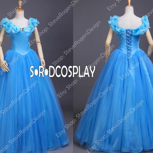 Cinderella Princess Dress Cosplay Costume Adult Cinderella Etsy