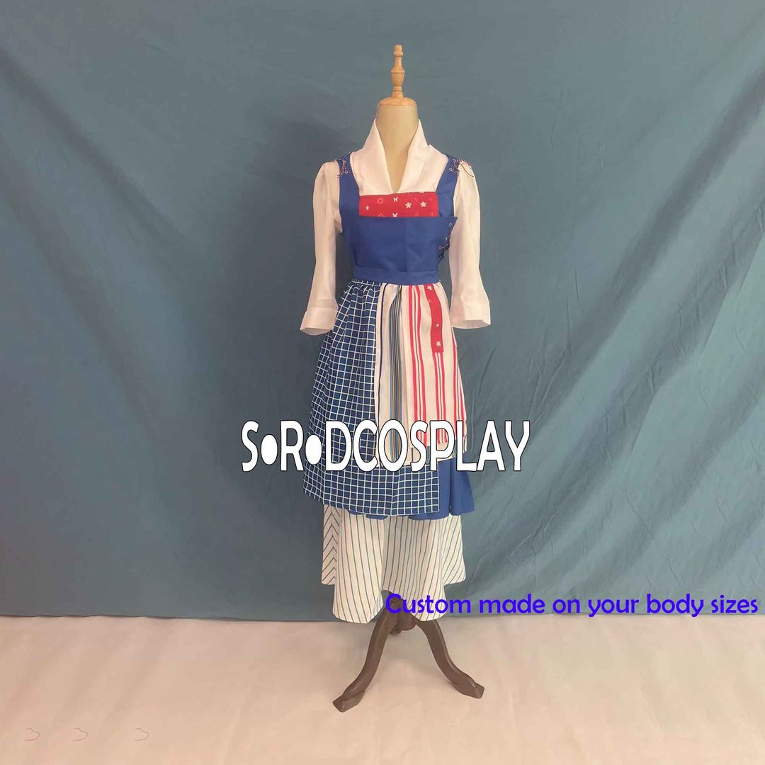 Belle Dress Woman Princess Belle Maid Dress Cosplay Costume Girls Adult ...