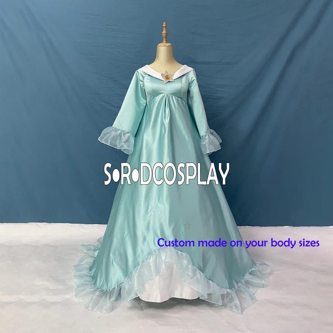 Princess Rosalina Dress Green Adult Woman Girls Rosalina Cosplay ...