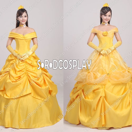 Handmade Cosplay Deluxe Princess Belle Costume Belle Dress - Etsy