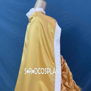 Belle Dress Woman Belle Cosplay Costume Belle Dress VS Cloak Girls ...