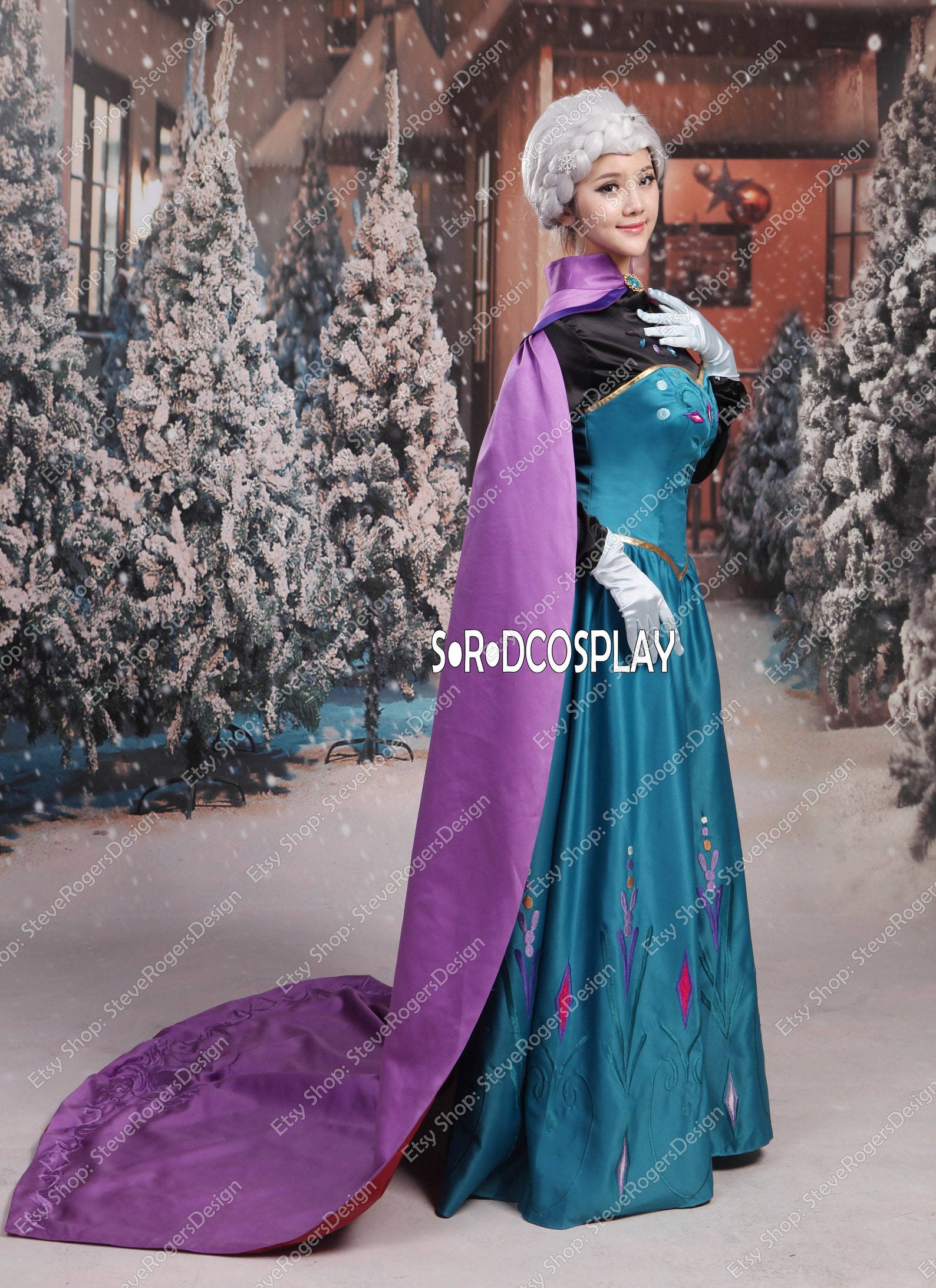 Frozen Elsa Queen Cosplay Costume Adult Frozen Elsa Cosplay Etsy
