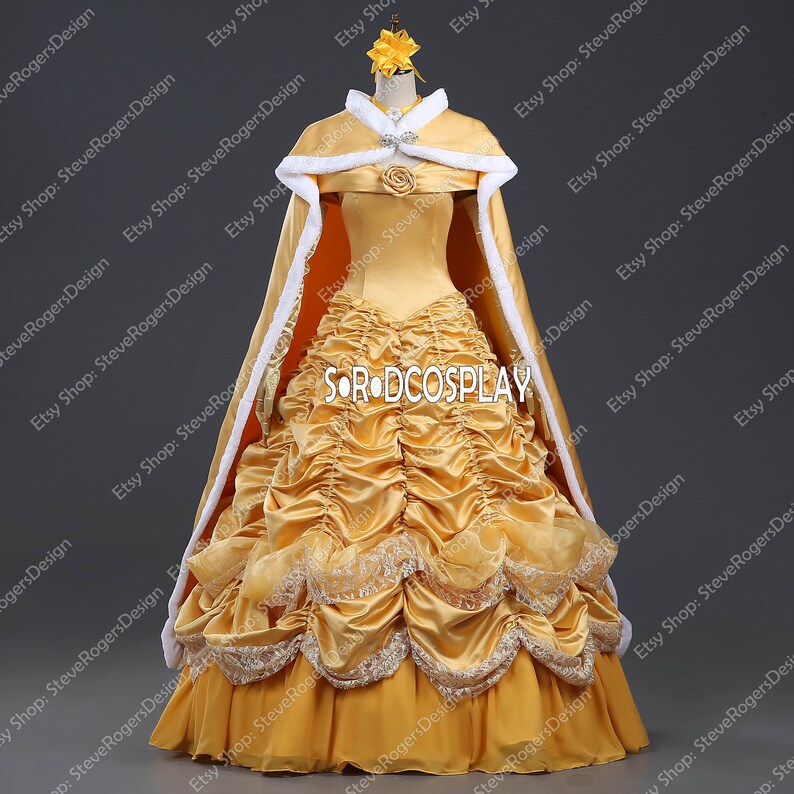 Beauty and the Beast Cosplay Costume Adult Belle Princess - Etsy