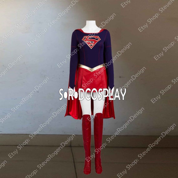 Supergirl Cosplay Costume Outfit Superwoman Kara Danvers Etsy