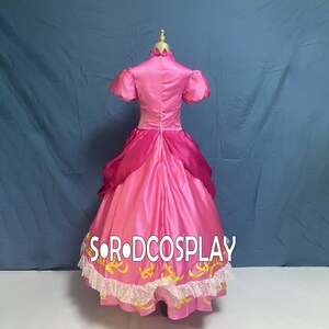 Peach Red Dress Mario Peach Cosplay Costume Custom Made Size - Etsy