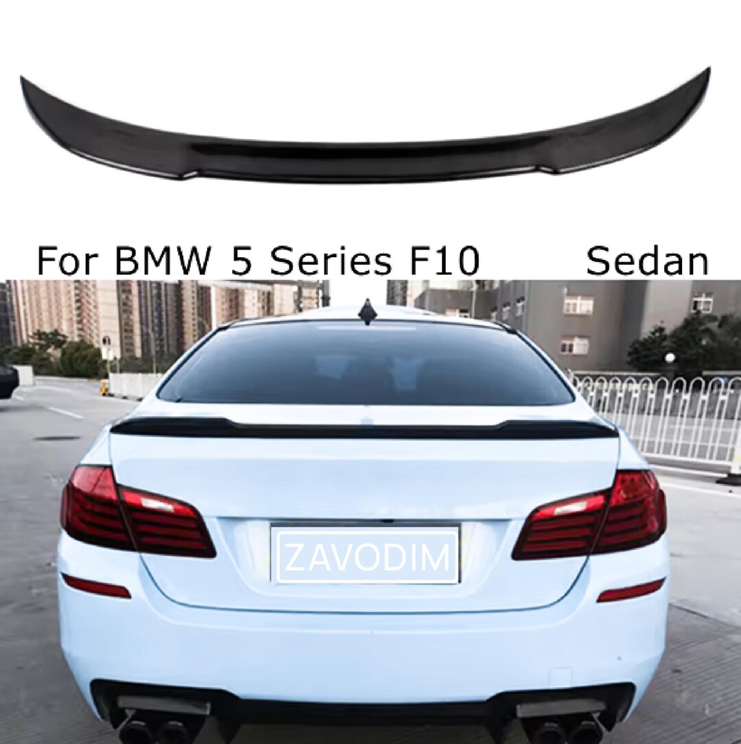 Real Carbon Spoiler BMW F10 5 Series 2010-2017 Dry Fiber Glossy Wing ...