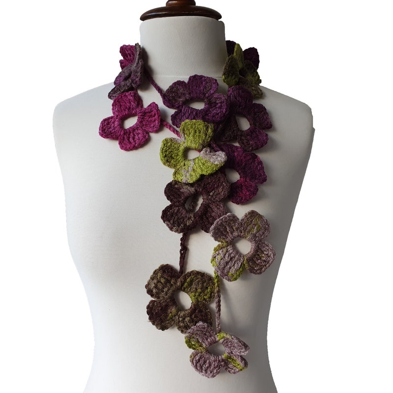 Scarf With Flowers - Etsy