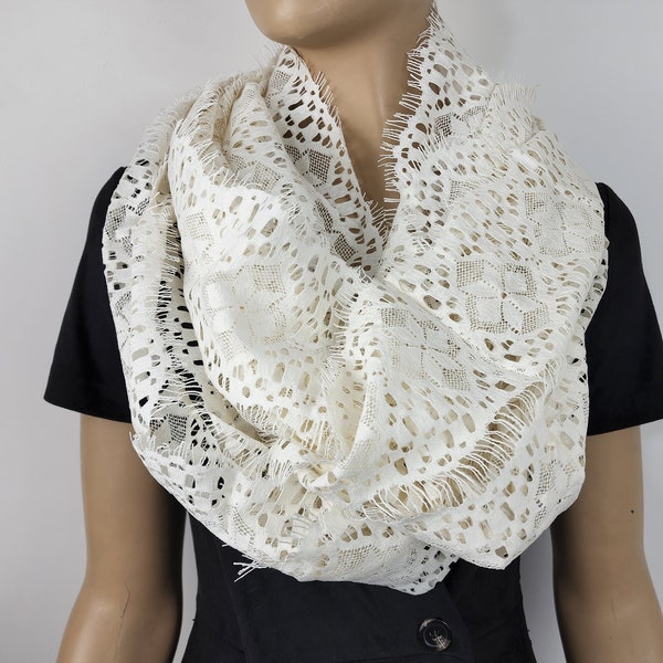 Lace Infinity Scarf - Etsy