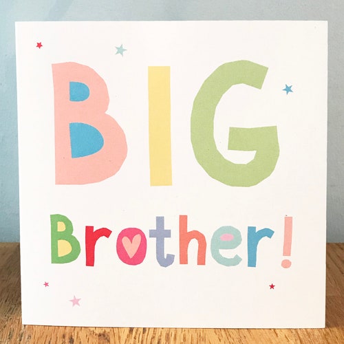 Personalised New Big Brother Card Personalised Brother Cards | Etsy UK