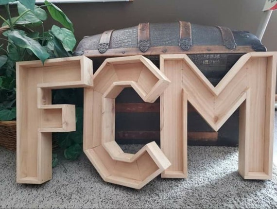 Home & Hobby Personalized Planter Box Planter Box Wood Monogram Initial ...