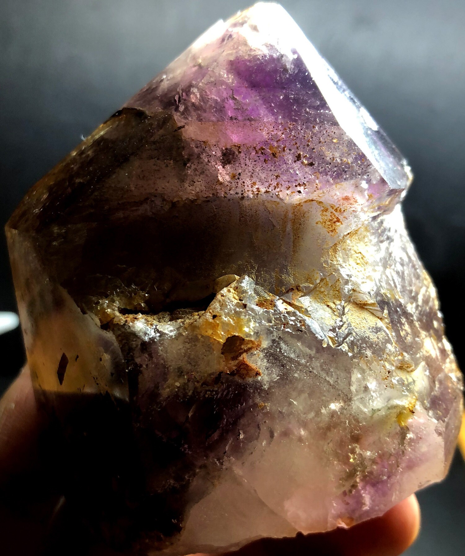 420g WOW Super Seven Amethyst Quartz Crystal POINT Polished | Etsy