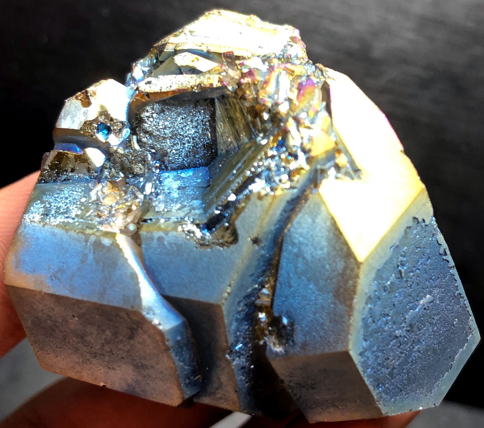 110g Rainbow Titanium Plated Crystal Cluster Color-changing | Etsy