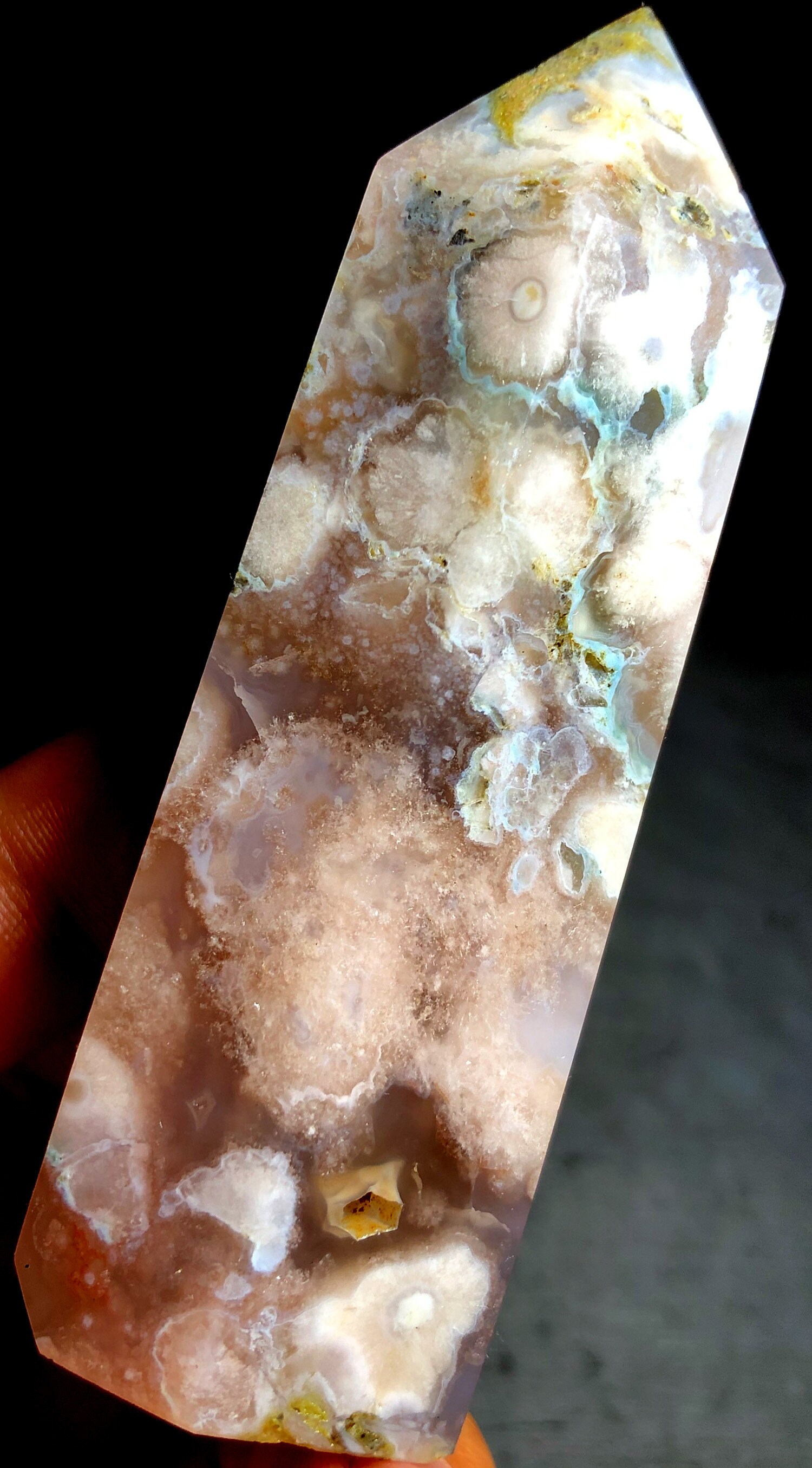 134g Flower Agate Snowflake Cherry Blossom Flower Quartz Geode - Etsy