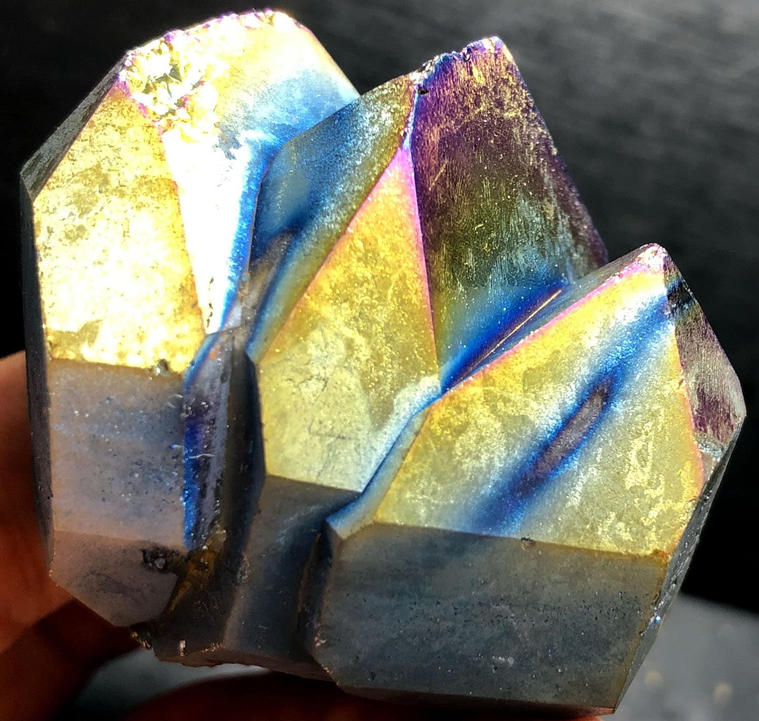 110g Rainbow Titanium Plated Crystal Cluster Color-changing | Etsy