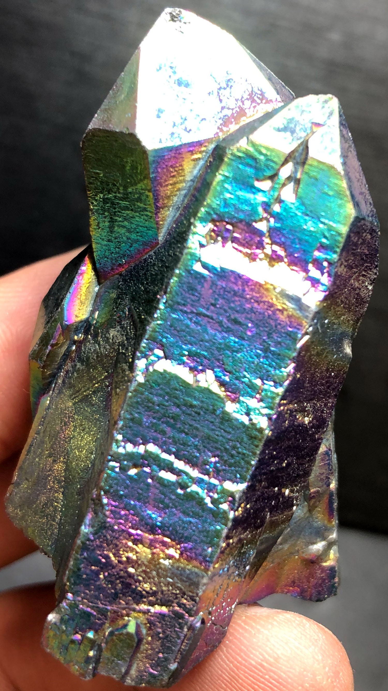 63g Rainbow Titanium Plated Crystal Cluster Color-changing - Etsy