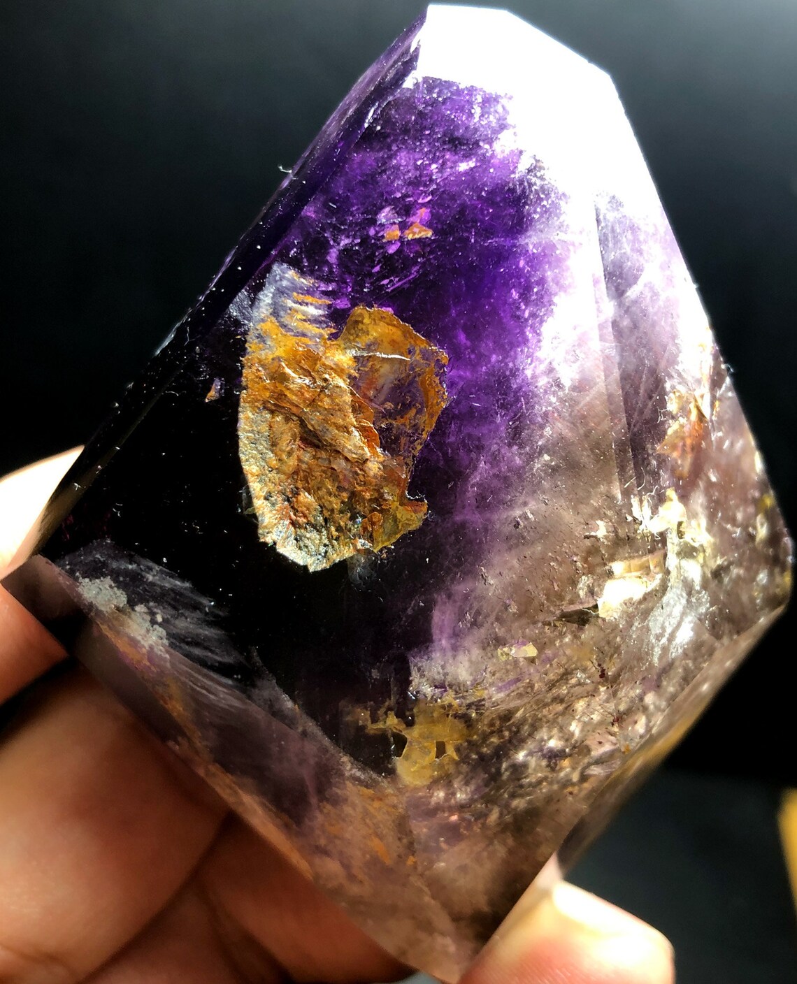 213g WOW Super Seven Amethyst Quartz Crystal POINT Polished | Etsy