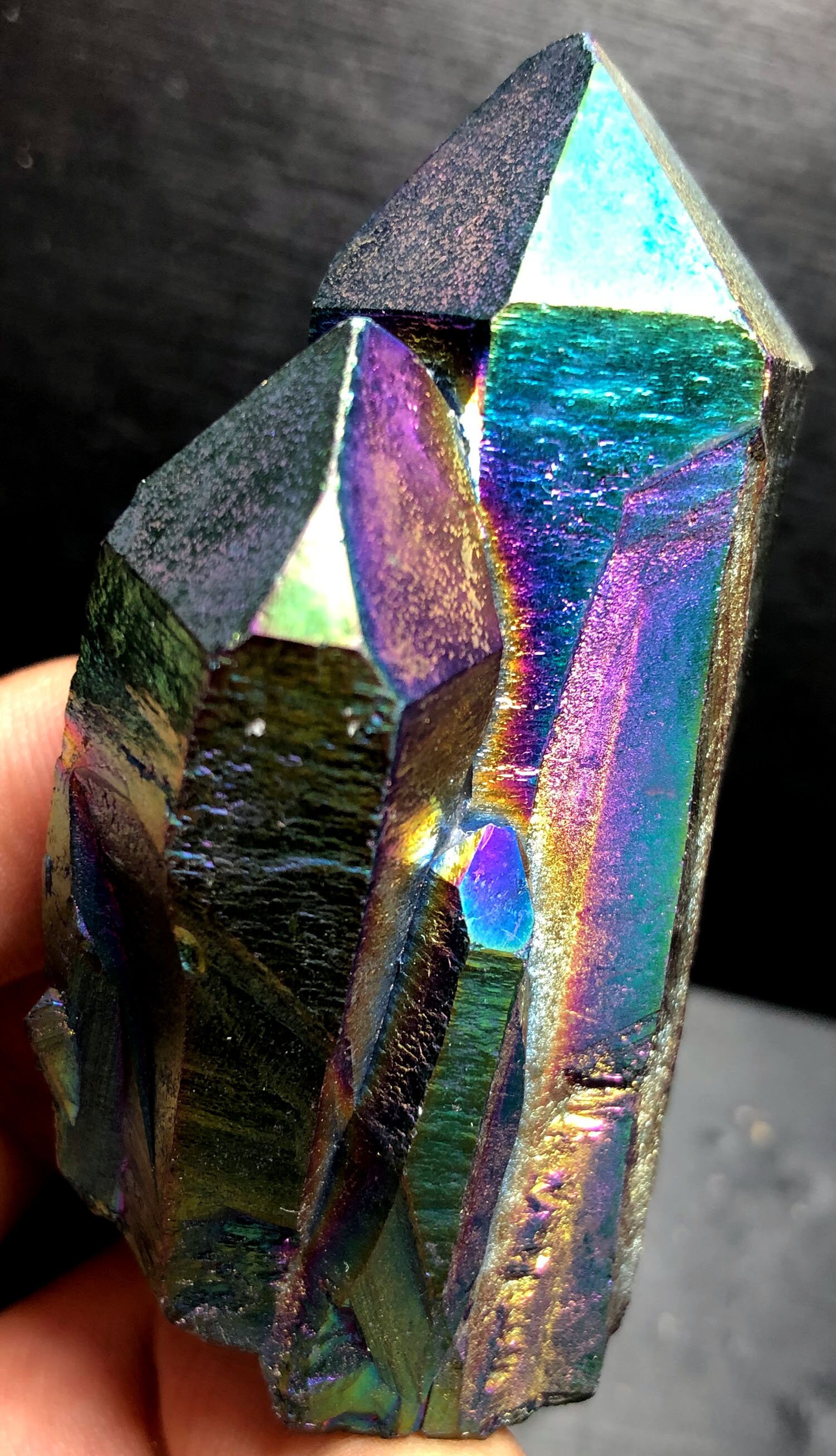 103g Rainbow Titanium Plated Crystal Cluster Color-changing - Etsy