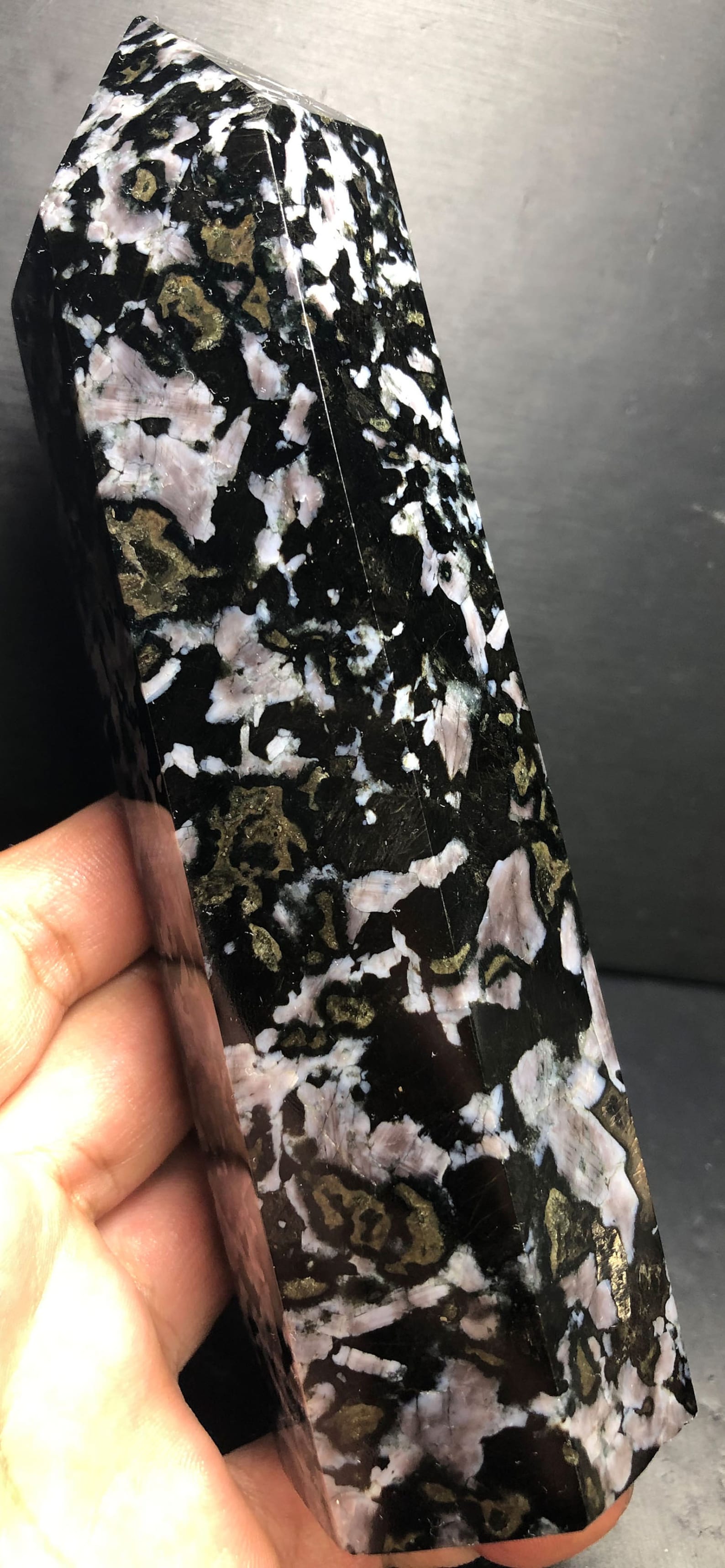 645g 162mm MYSTIC MERLINITE Merlinite GABBRO Crystal Point - Etsy